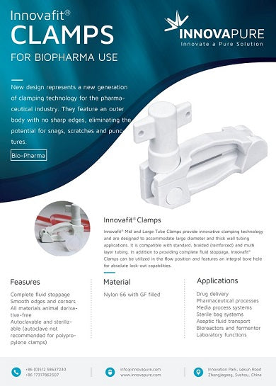 Innovafit® tubing clamps for bio-pharmaceutical use – Suzhou Innovapure ...